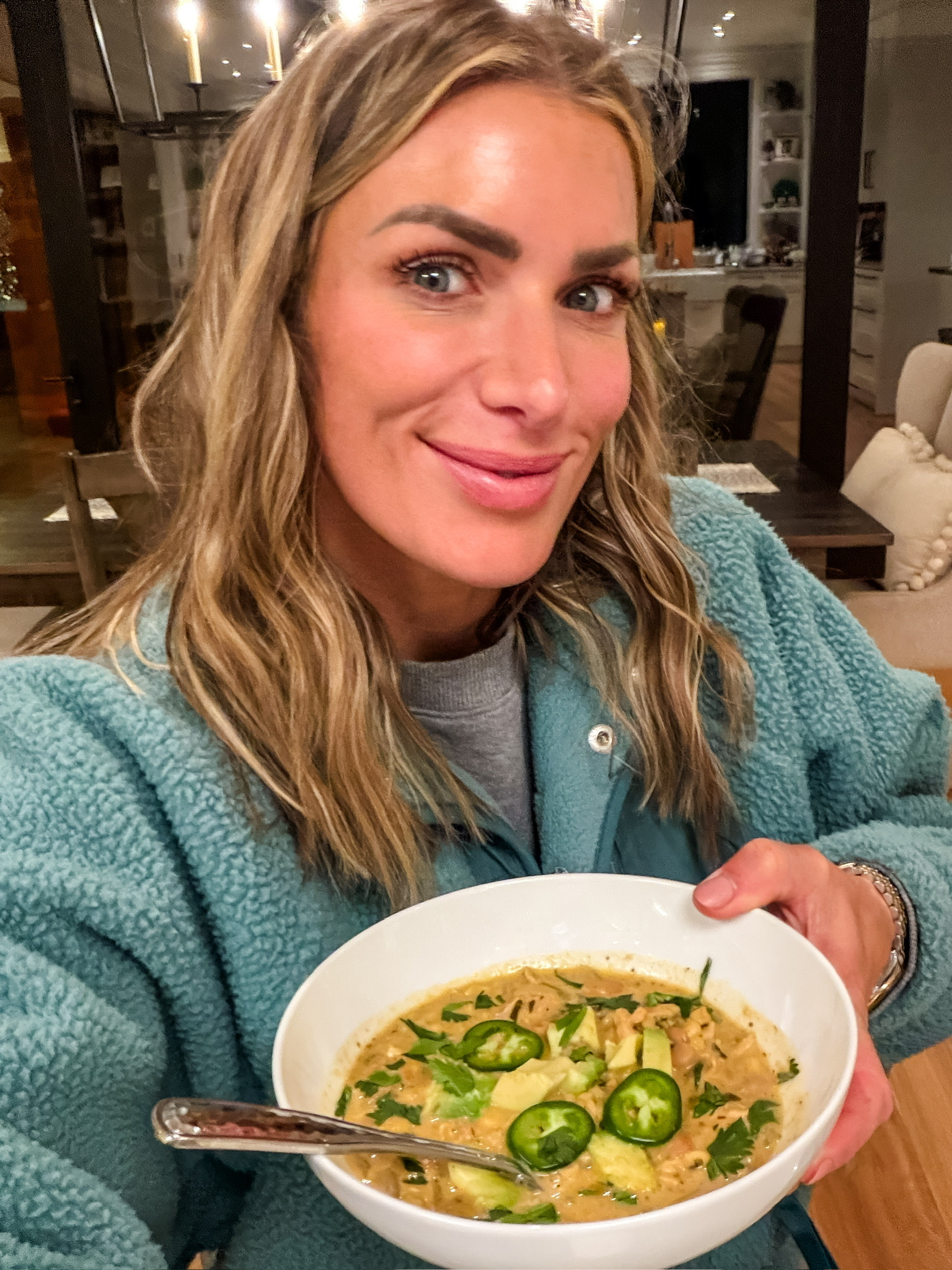 Easy White Chicken Chili for Busy Weeknights - Eva Shockey